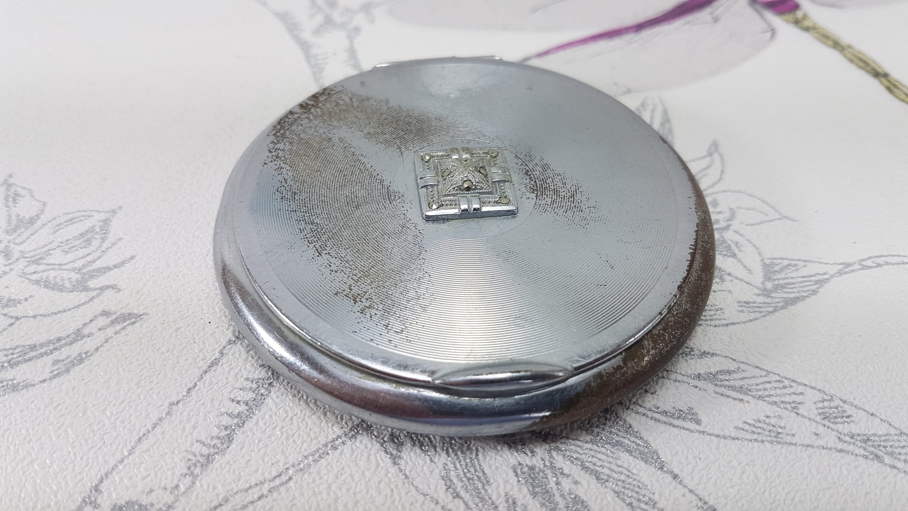 Vintage Yardley marcasite powder compact Art Deco marcasite | Etsy