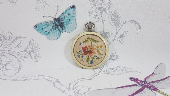 Art Deco powder compact, pocket watch style compact m… - Gem