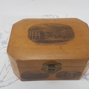 Antique Mauchline Ware Jewellery Box, Fabric Lined Mauchline Ware ...