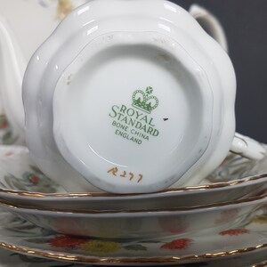 Vintage Royal Standard Tea Set, Vintage Porcelain Tea Set for 5 People ...