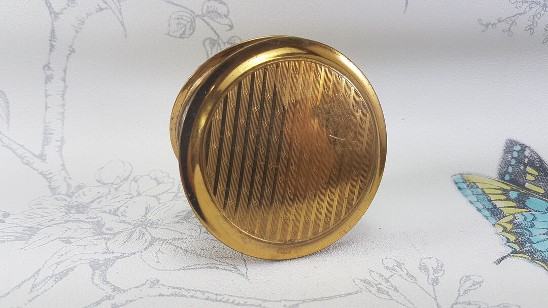 Vintage Powder Compact, Gold Tone Vintage Compact Mirror, Collectable ...