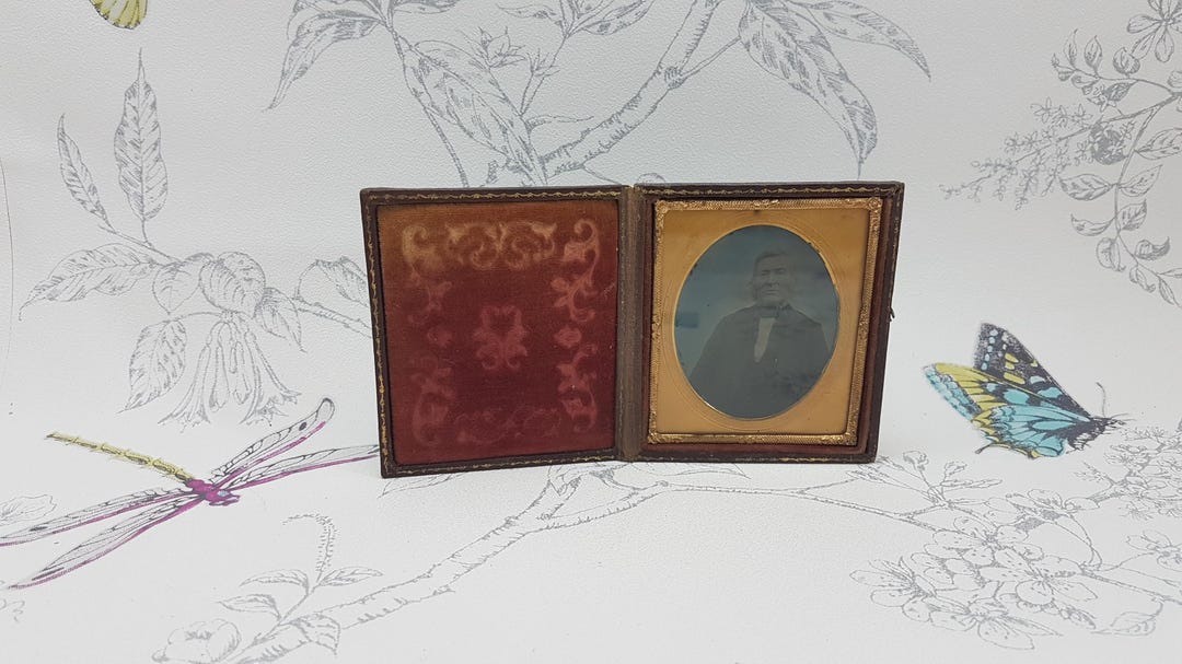 Antique Tinted Ambrotype Photograph, Victorian Ambrotype Portrait ...