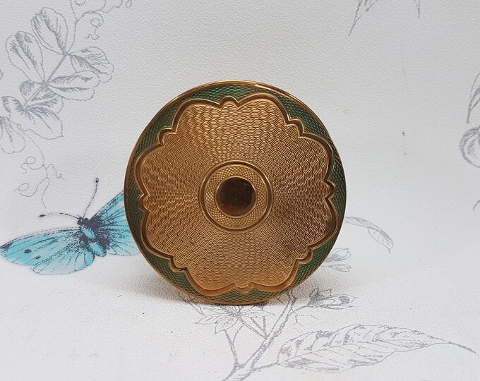 Vintage Zenette Powder Compact, 1950s Gold Tone Compact Mirror With ...