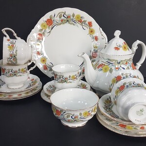 Vintage Royal Standard Tea Set, Vintage Porcelain Tea Set for 5 People ...