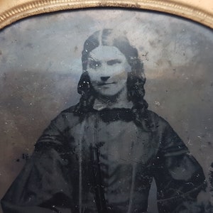 Victorian Ambrotype in Gilt Metal Frame, Antique Ambrotype Portrait ...