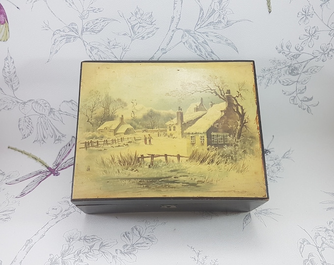 Antique Wood Sewing Box With Mother of Pearl Inlay, Victorian Sewing ...