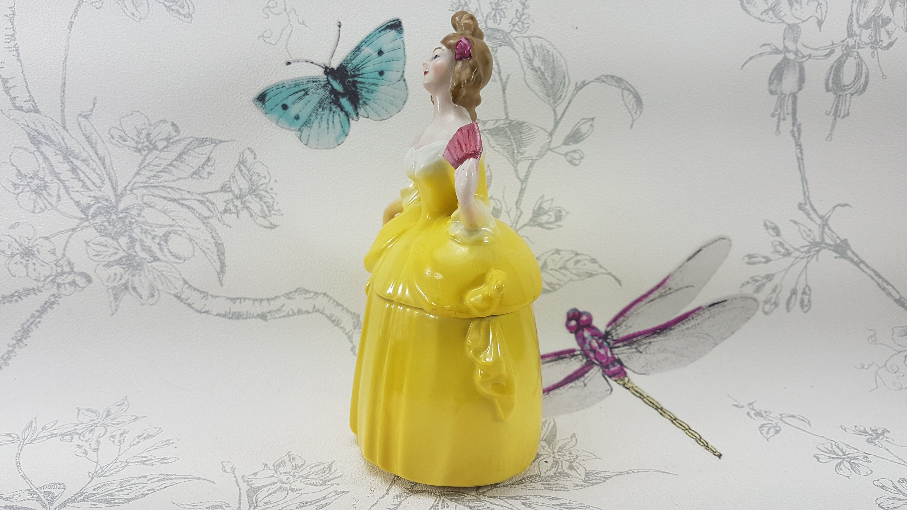 Art Deco Half Doll Crinoline Lady Powder Jar Vintage - Etsy UK
