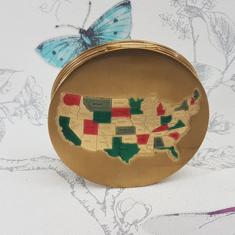 Powder Compact Map - Etsy UK