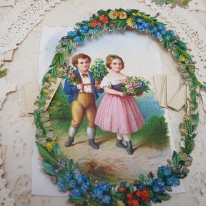 Antique Greeting Card, Victorian Paper Lace Greeting Card, Antique ...