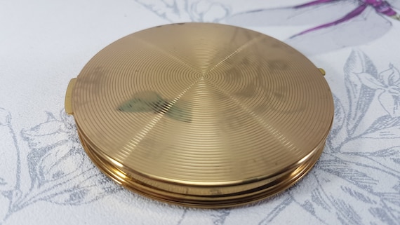Vintage Stratton gold and black powder compact, Strat… - Gem