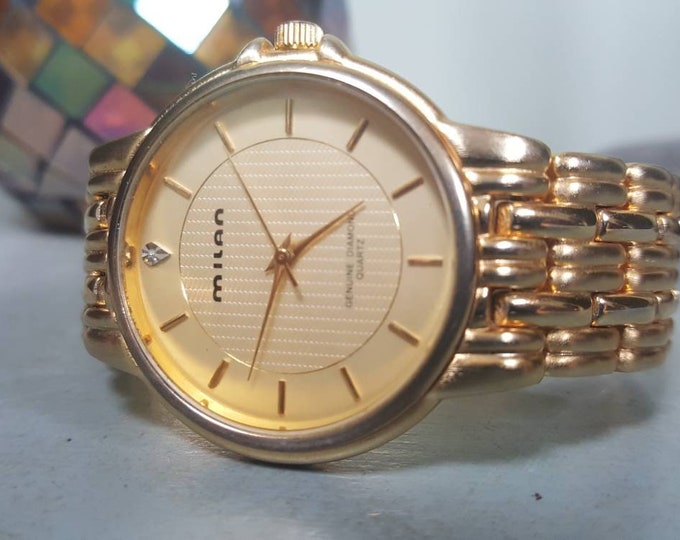 Milan Genuine Diamond Quartz Watch, Ladies Wrist Watch, Watches for ...