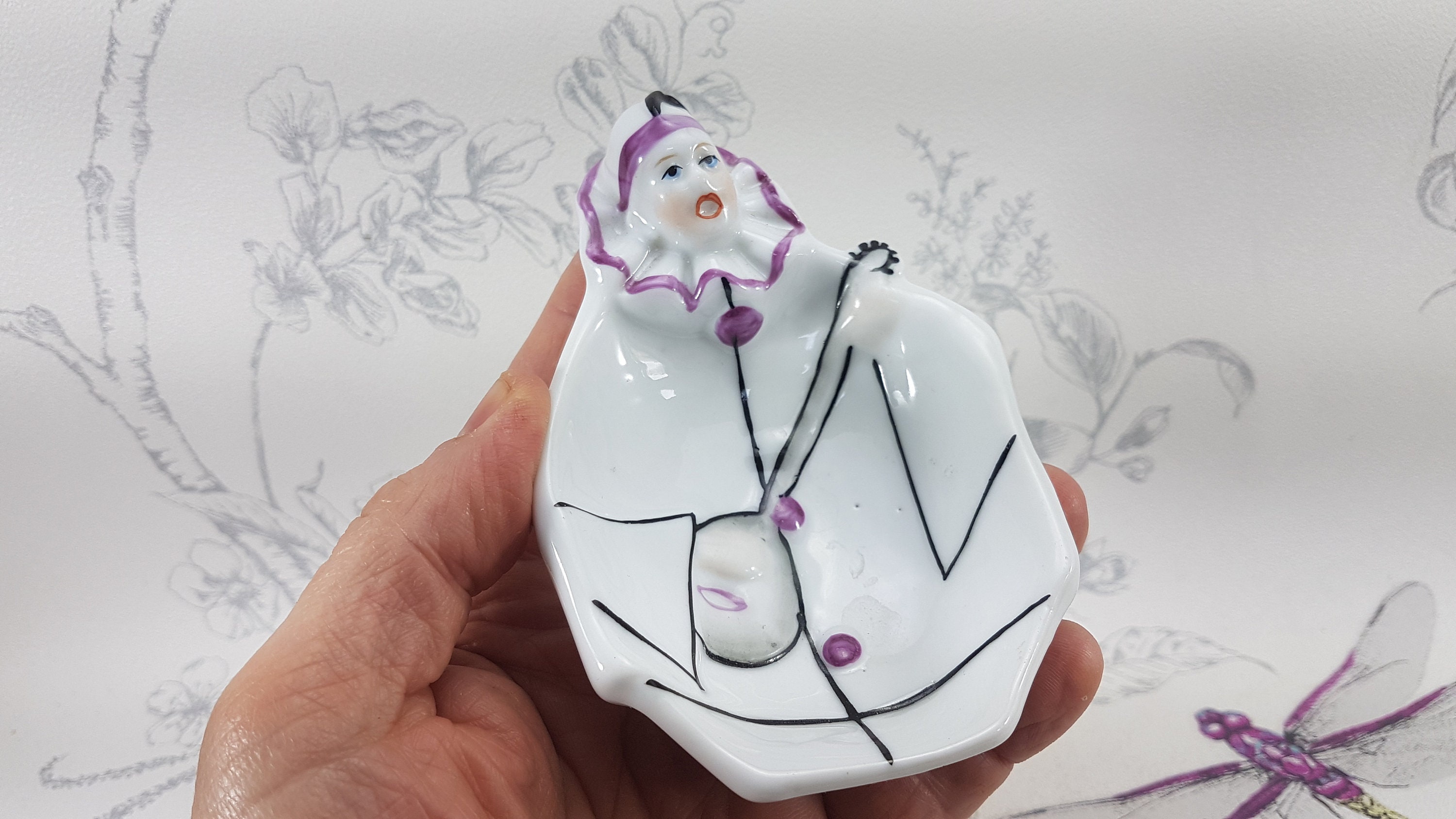 Art Deco Porcelain Pierrot Pin Dish German Pierrot Porcelain | Etsy