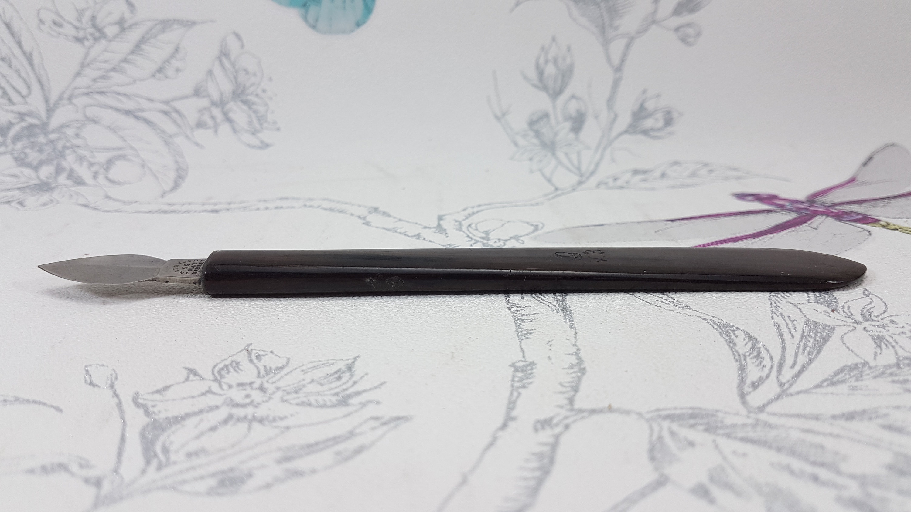 Victorian Ink Eraser: Antique Dip Pen Scraper, Underwood 56 Haymarket ...