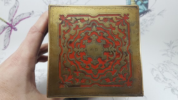 Antique French perfume box, French boulle cube shaped… - Gem