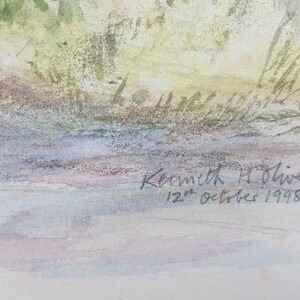 Vintage Signed Painting, Original Watercolour on Paper, All Saints ...