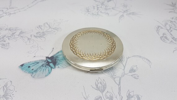 Vintage Stratton silver plate compact mirror, Stratto… - Gem
