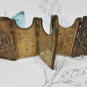 Antique Brass Needle Case W Avery Folding Concertina Needle - Etsy