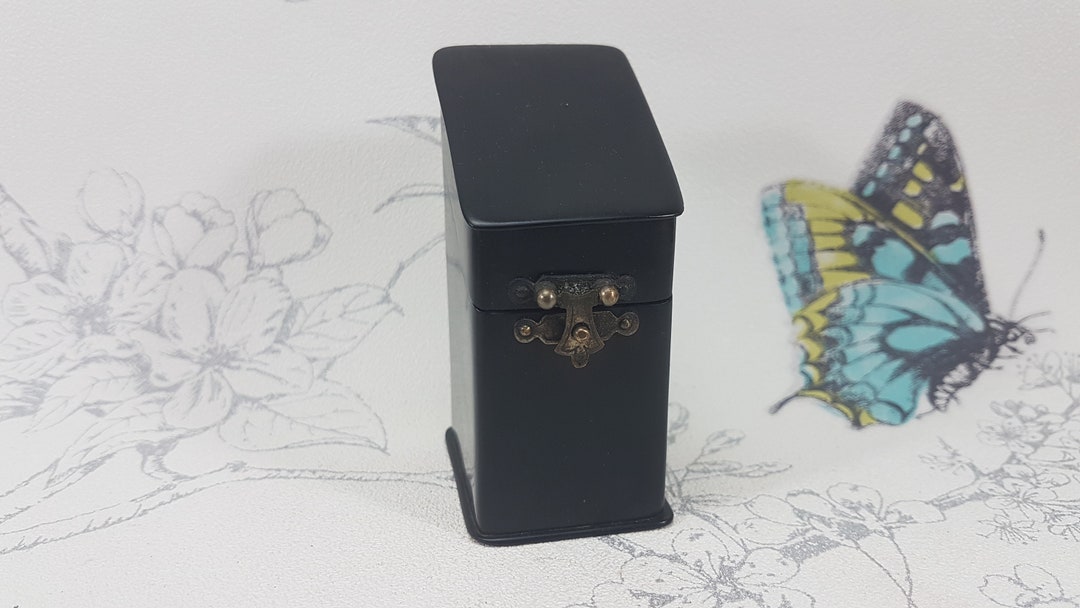Antique Needle Box, Rare Black Bakelite Needle Case, Antique Bakelite ...