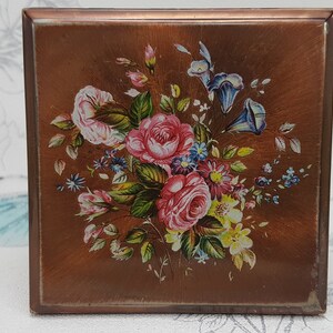 Vintage Kigu Floral Powder Compact, Square Kigu Compact Mirror, Mid ...