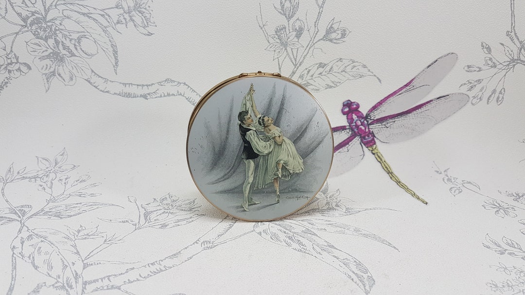 Vintage Stratton Ballet Dancers Powder Compact, 1950s Stratton Cecil ...