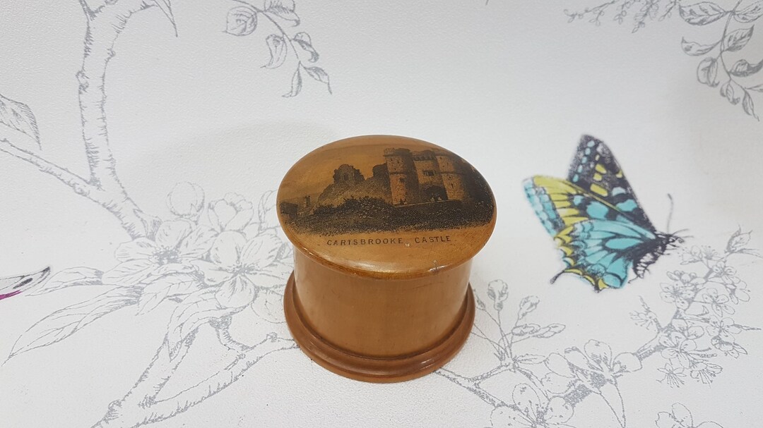 Antique Thread Box, Victorian Mauchline Ware Cotton Box Featuring ...