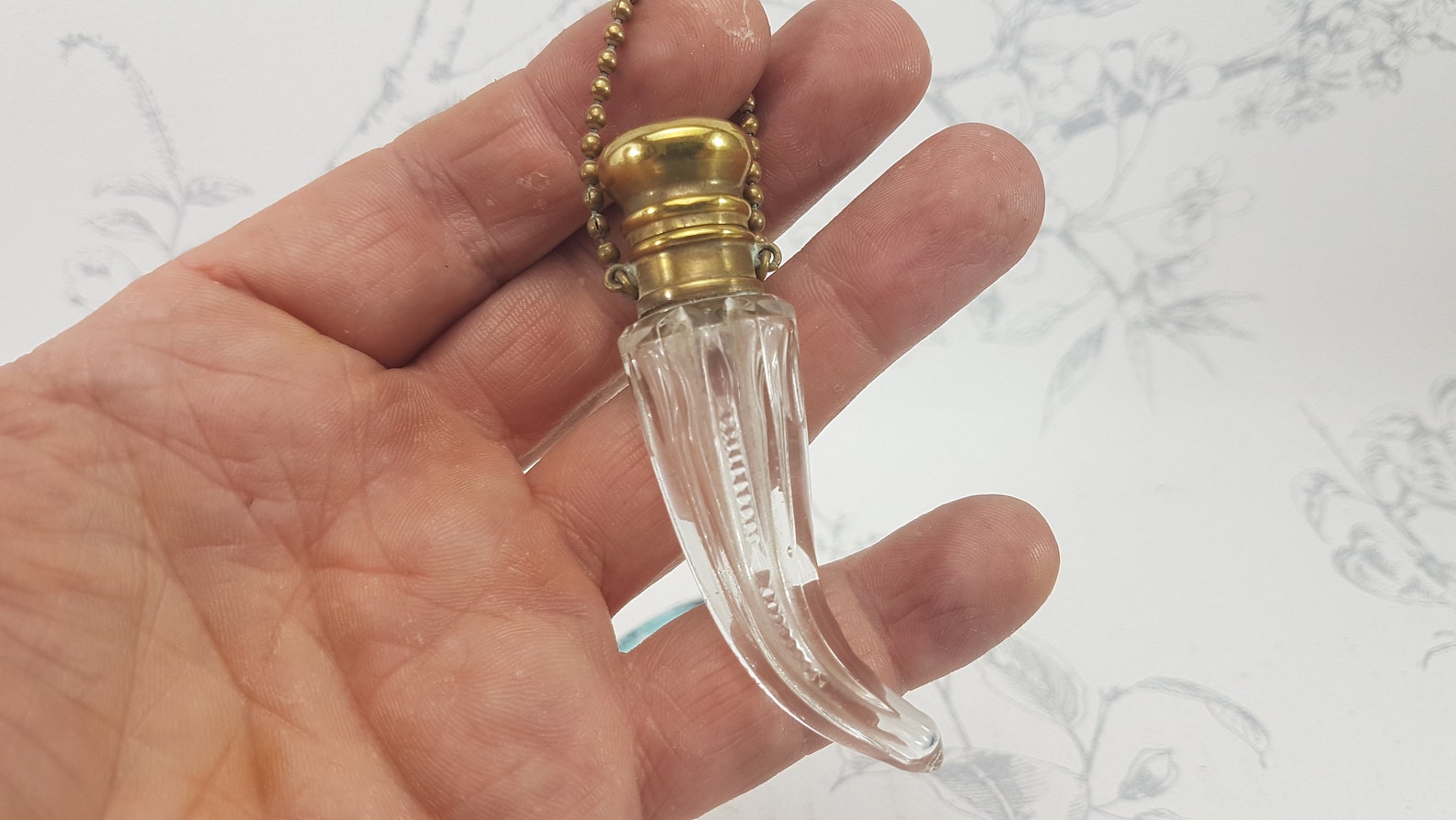 Antique Cut Glass Cornucopia Perfume Bottle for a Chatelain - Etsy