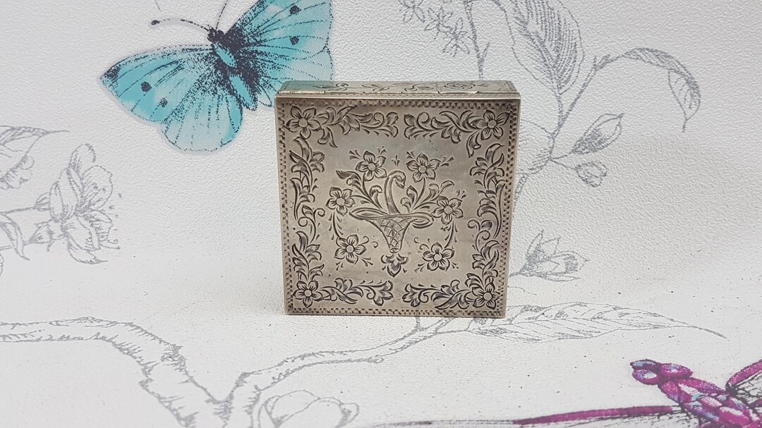Vintage Italian 800 Silver Compact Mirror With Lipstick Case - Etsy