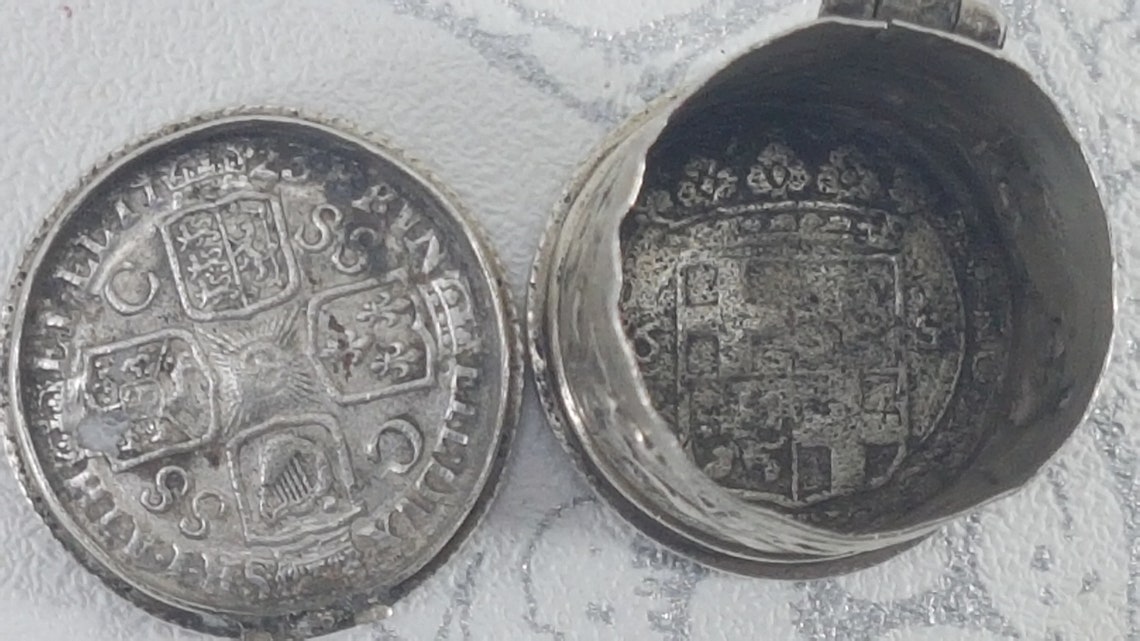 Antique sterling silver pill box Dutch 19th century silver | Etsy