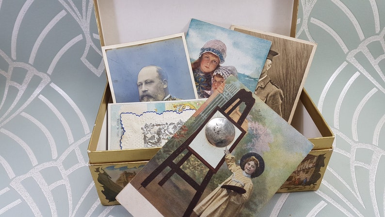 Vintage Box of Ephemera Vintage Postcards Box of Vintage - Etsy