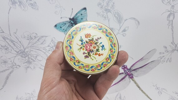 1950s Stratton powder compact, vintage floral Stratto… - Gem
