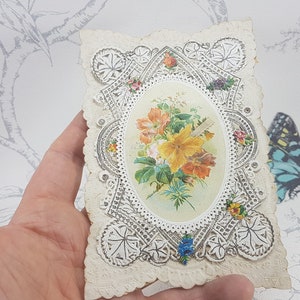 Victorian Greeting Card, Antique Paper Greeting Card With Hand Written ...