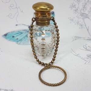 Antique French Cut Glass Scent Bottle for a Chatelaine, Small Scent ...