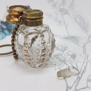 Antique French Cut Glass Scent Bottle for a Chatelaine, Small Scent ...