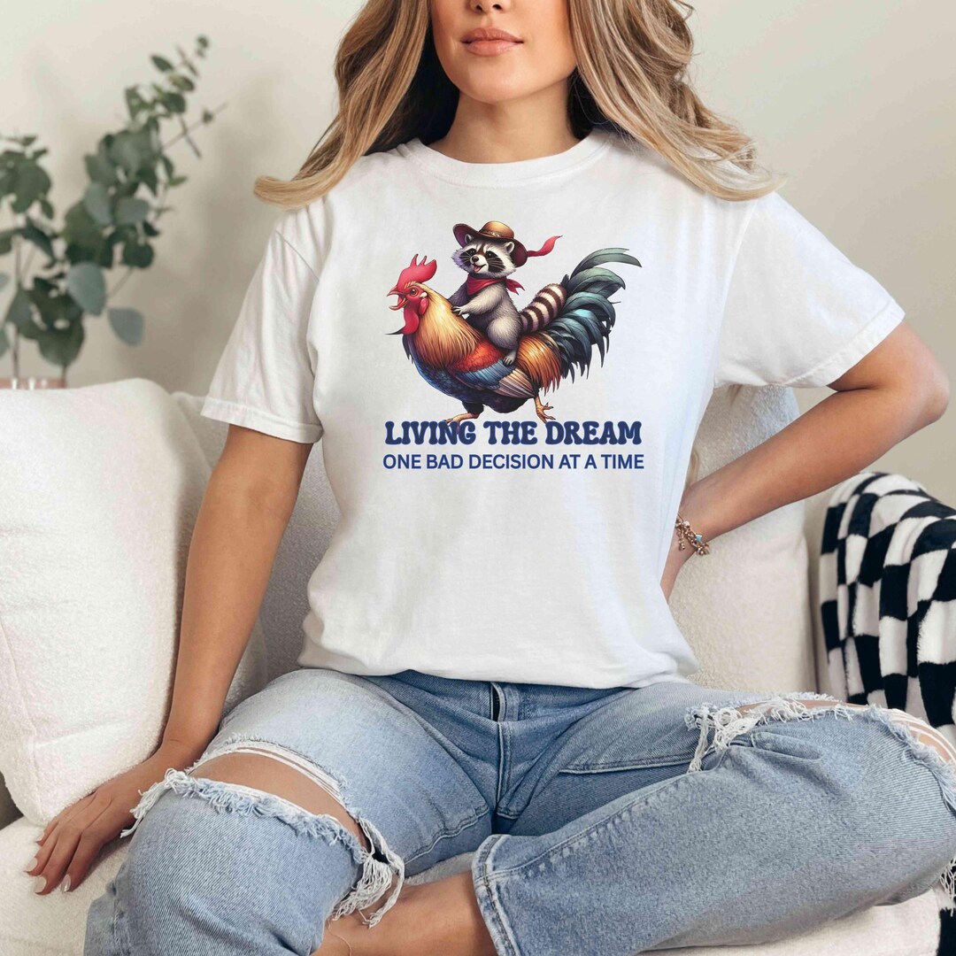 Funny Raccoon Riding Rooster PNG: Cowboy Hat Barnyard Humor (digital ...