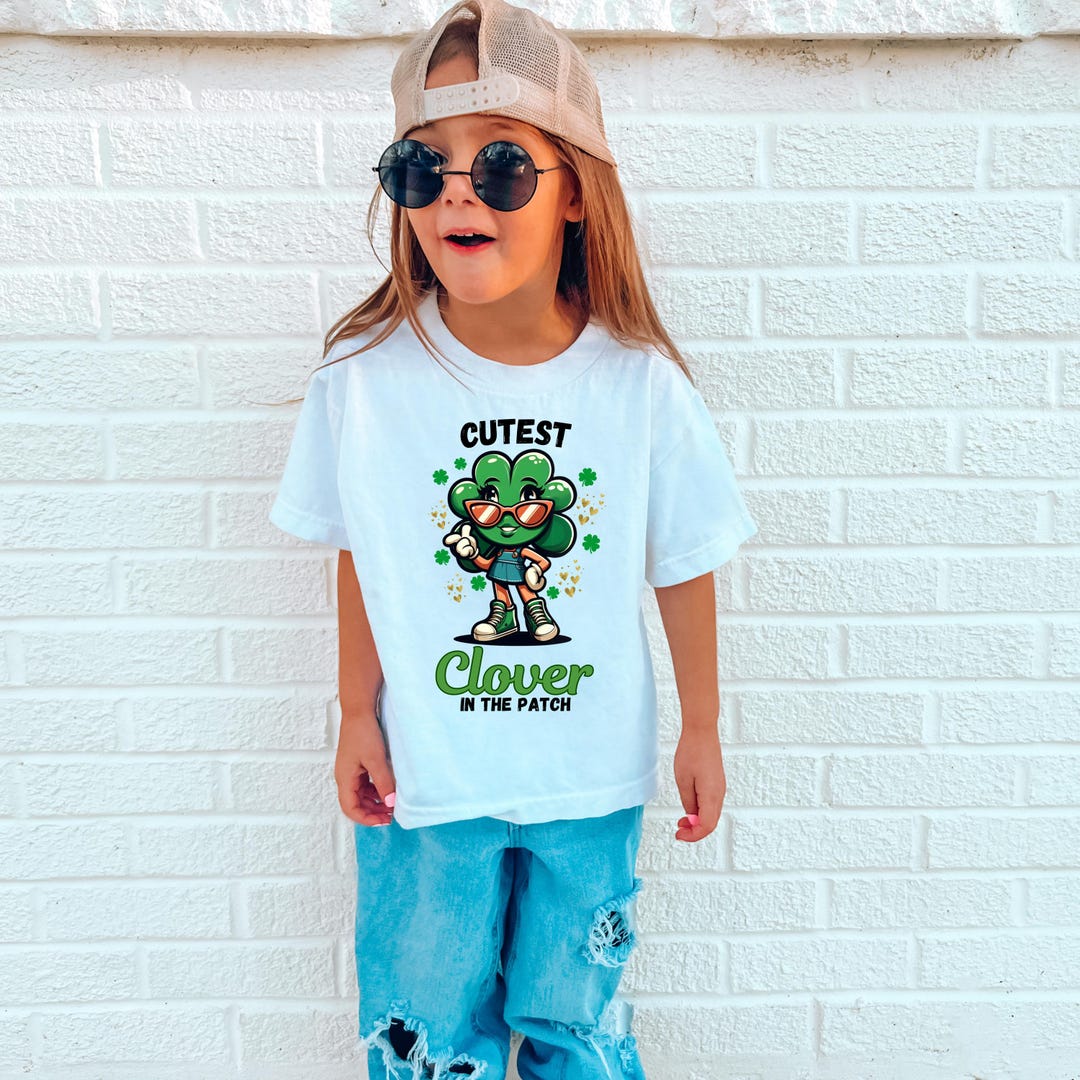 Cutest Clover in the Patch Png, Girl Clover Png, Girl St Patricks Day ...