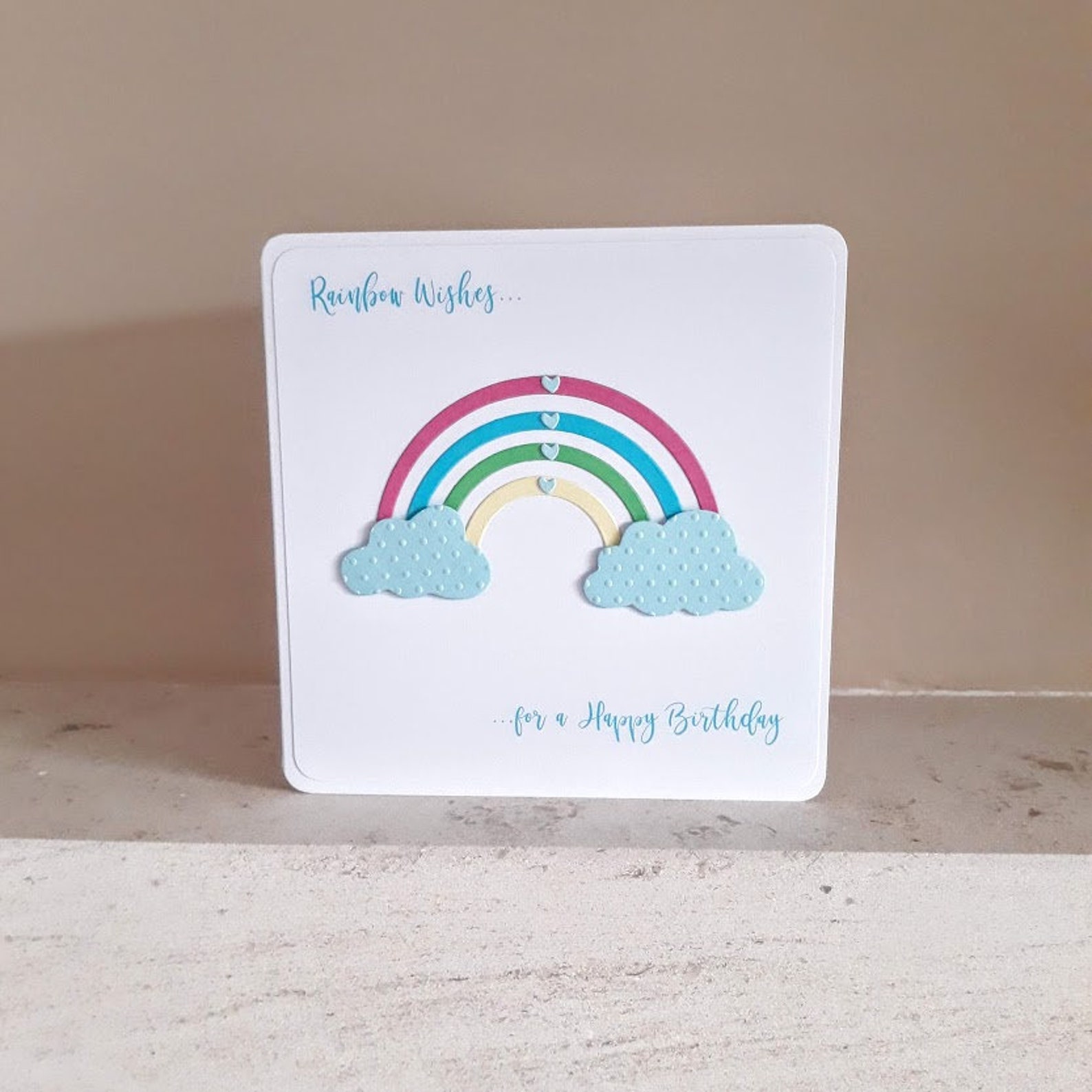 Rainbow Birthday Card : Rainbow Wishes - Etsy