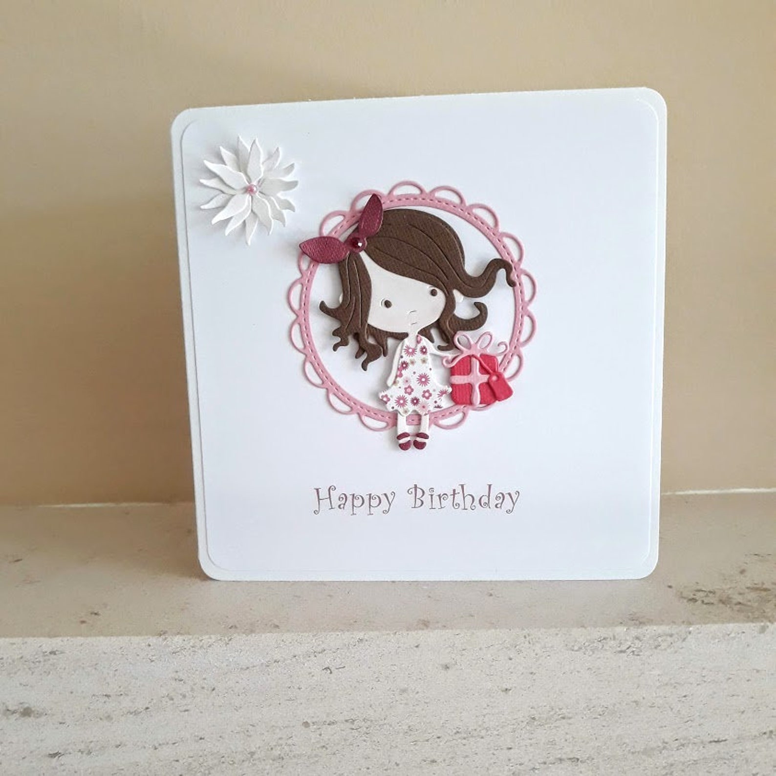 Birthday Card : Cute Girl Birthday Card, Personalised Birthday Card ...