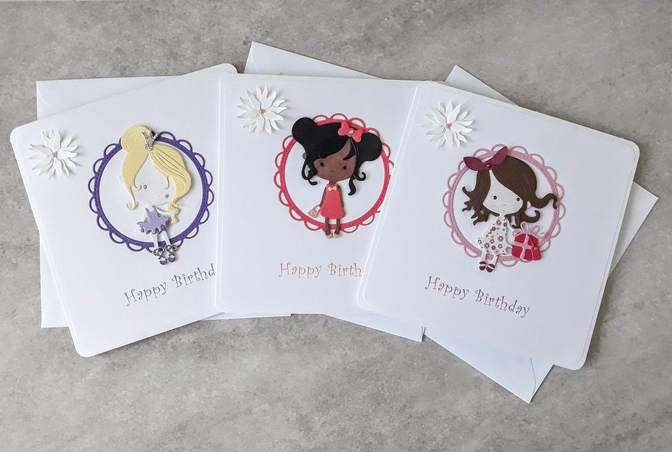 Birthday Card : Cute Girl Birthday Card, Personalised Birthday Card ...