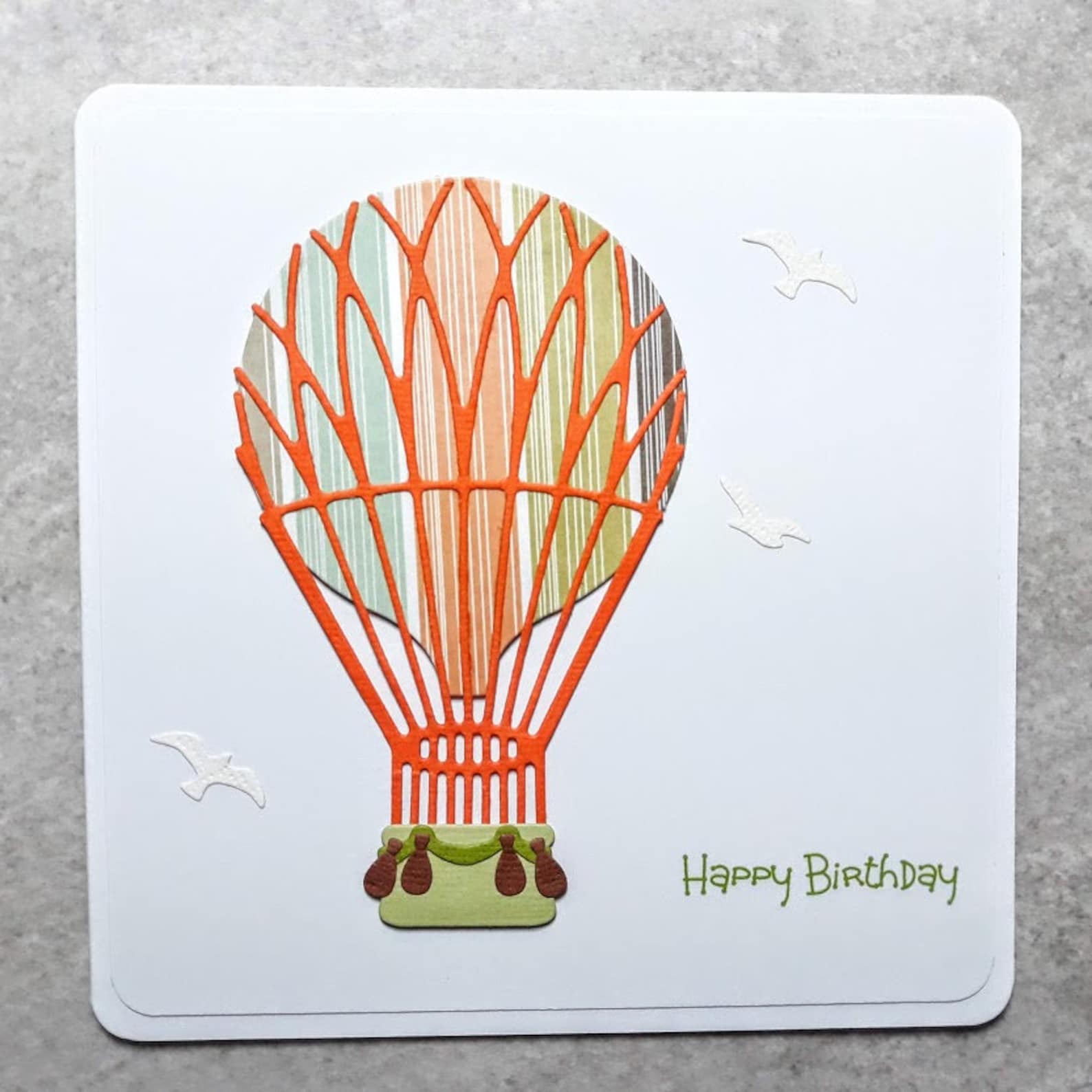 Hot Air Balloon Card, Birthday Card, Happy Birthday - Etsy