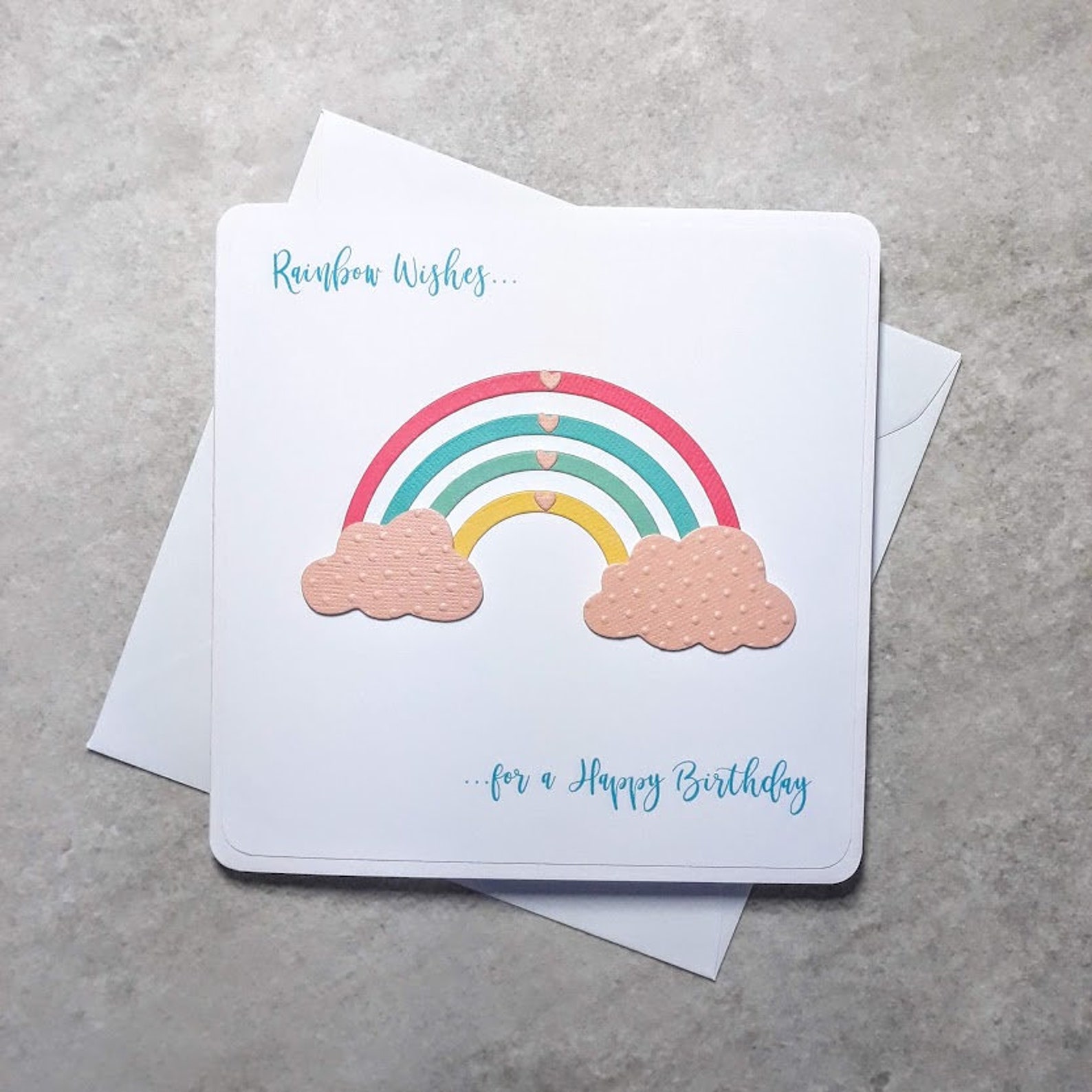 Rainbow Birthday Card : Rainbow Wishes - Etsy