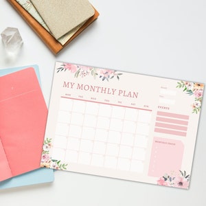 2022 Planner Monthly, Printable Monthly Small Planner, 2022 Monthly ...