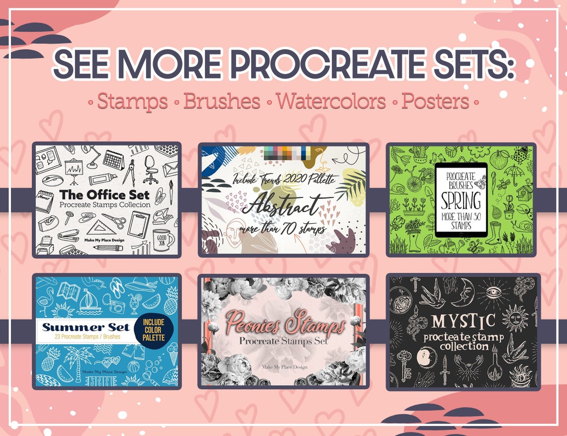 Mushrooms Autumn Brushes Procreate Procreate Camping Stamps | Etsy