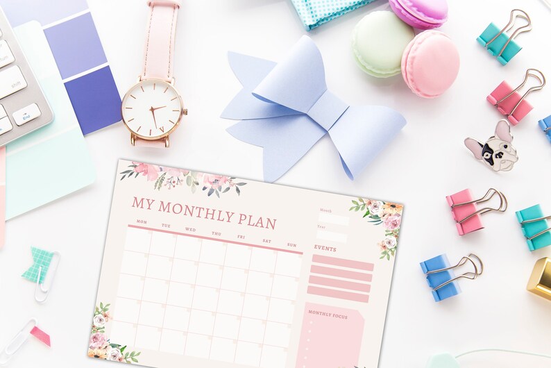 2022 Planner Monthly, Printable Monthly Small Planner, 2022 Monthly ...