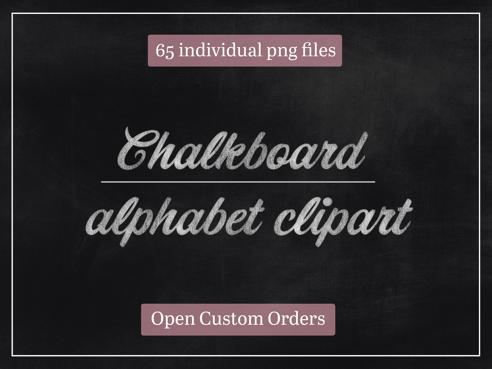 Chalkboard Alphabet PNG Clipart Chalk Letters Decorative - Etsy