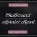 Chalkboard Alphabet PNG Clipart Chalk Letters Decorative - Etsy