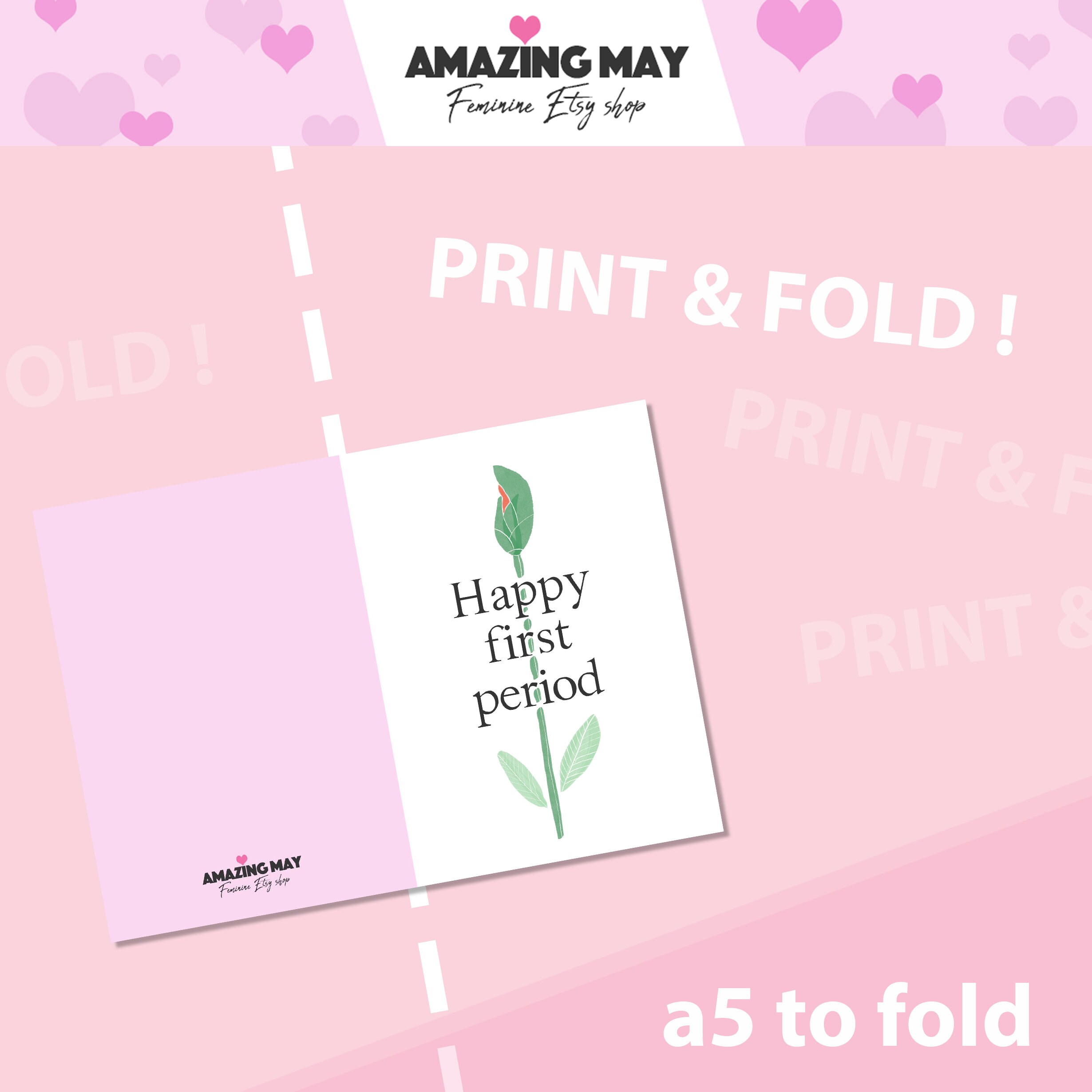 First Period Card Kit Celebration Print Now Girl Power - Etsy Singapore