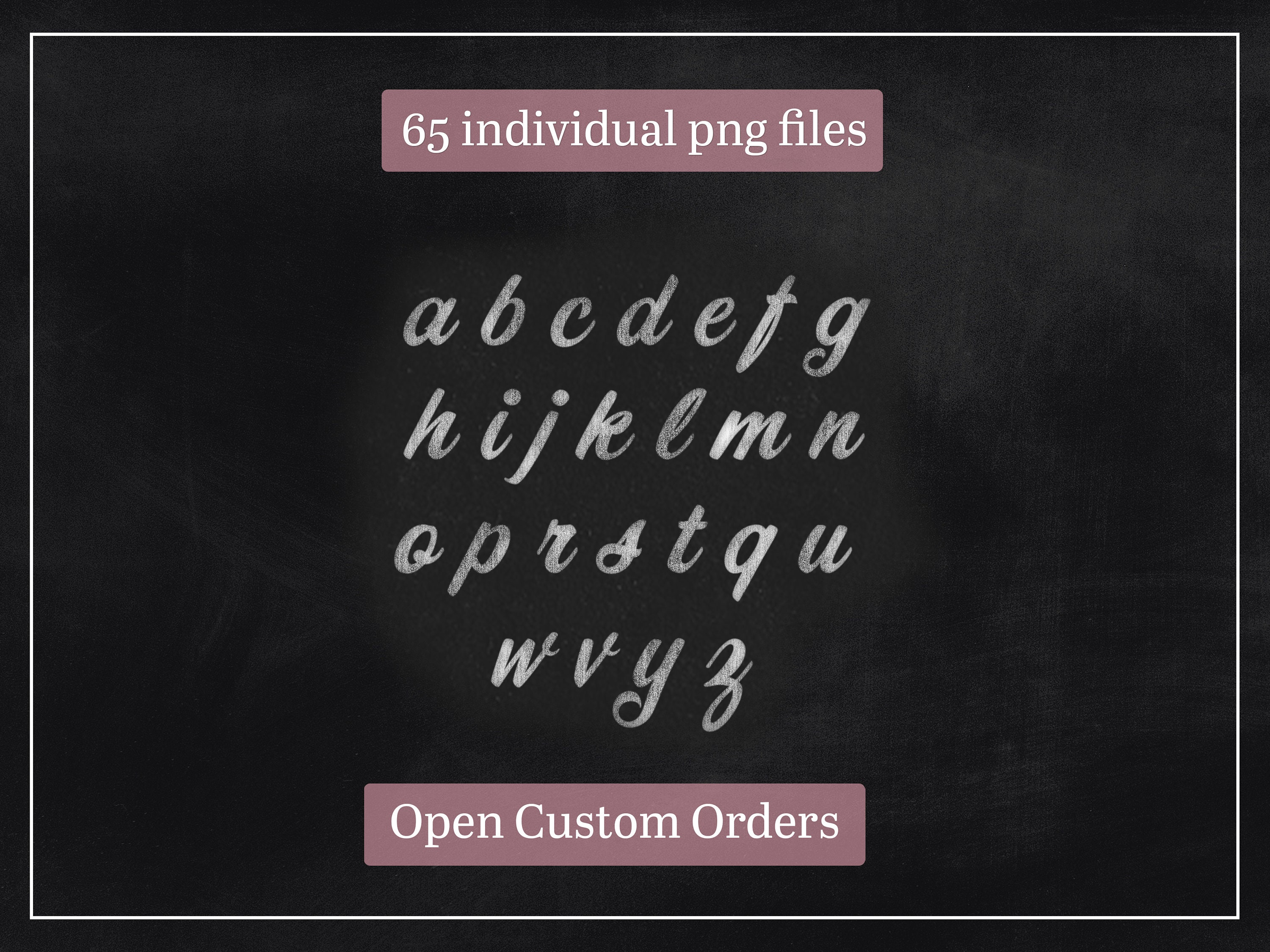 Chalkboard Alphabet PNG Clipart Chalk Letters Decorative - Etsy