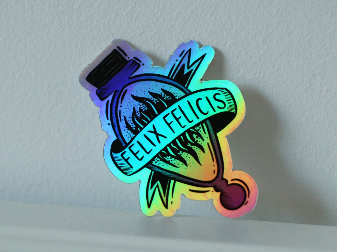 Felix Felicis Holographic Sticker Elixir, Felix Felicis Potion Holo ...