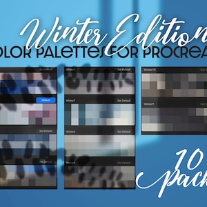 Winter Color Palette for Procreate 10 Pack - Stamps Digital for iPad - Etsy