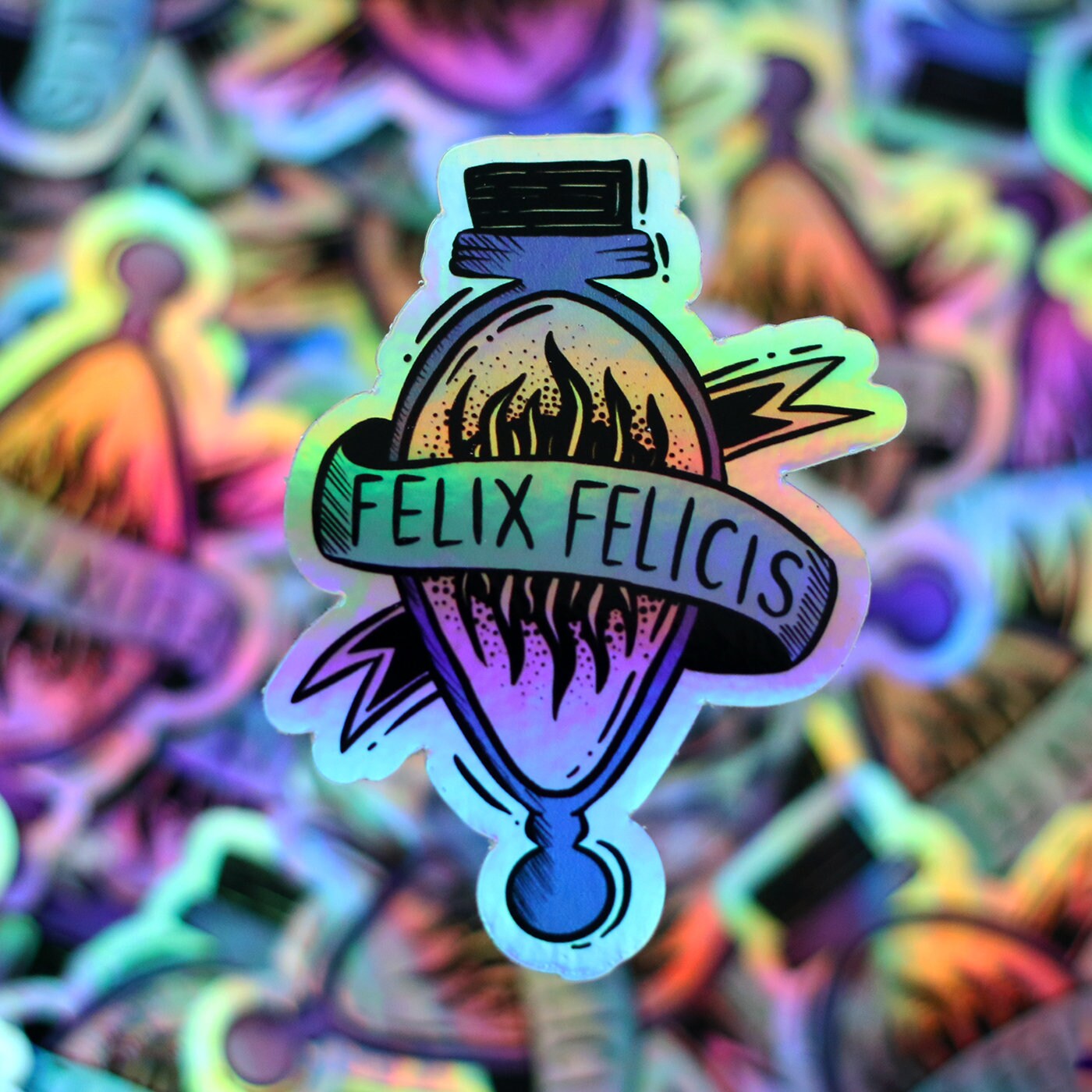Felix Felicis Holographic Sticker Elixir, Felix Felicis Potion Holo ...
